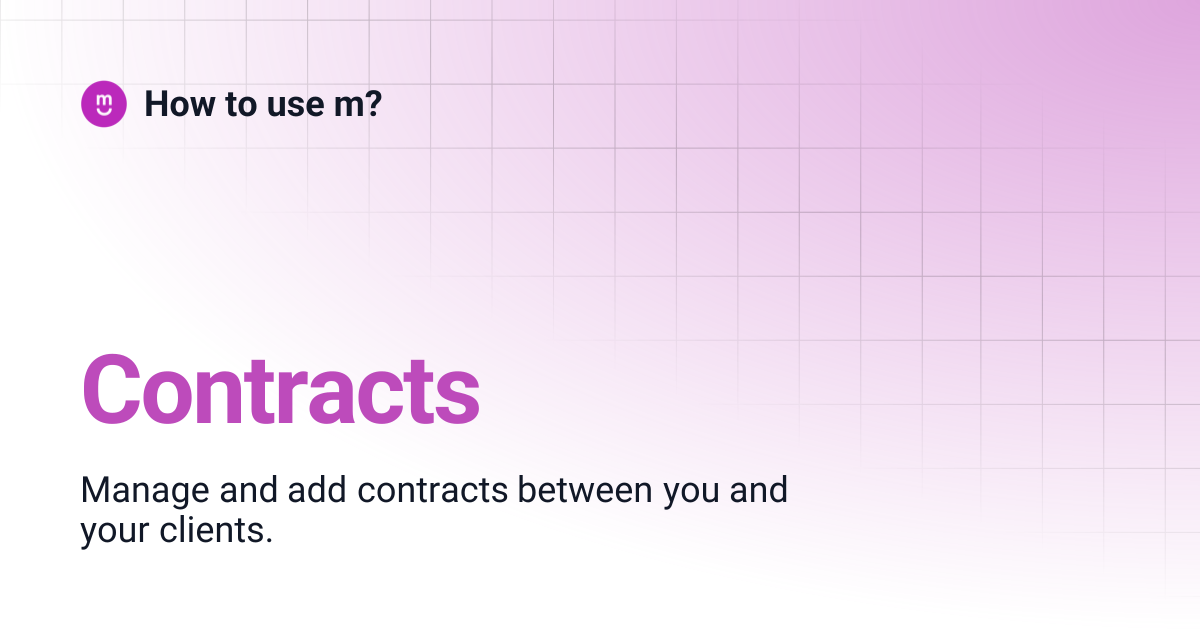 Contracts | How to use m?